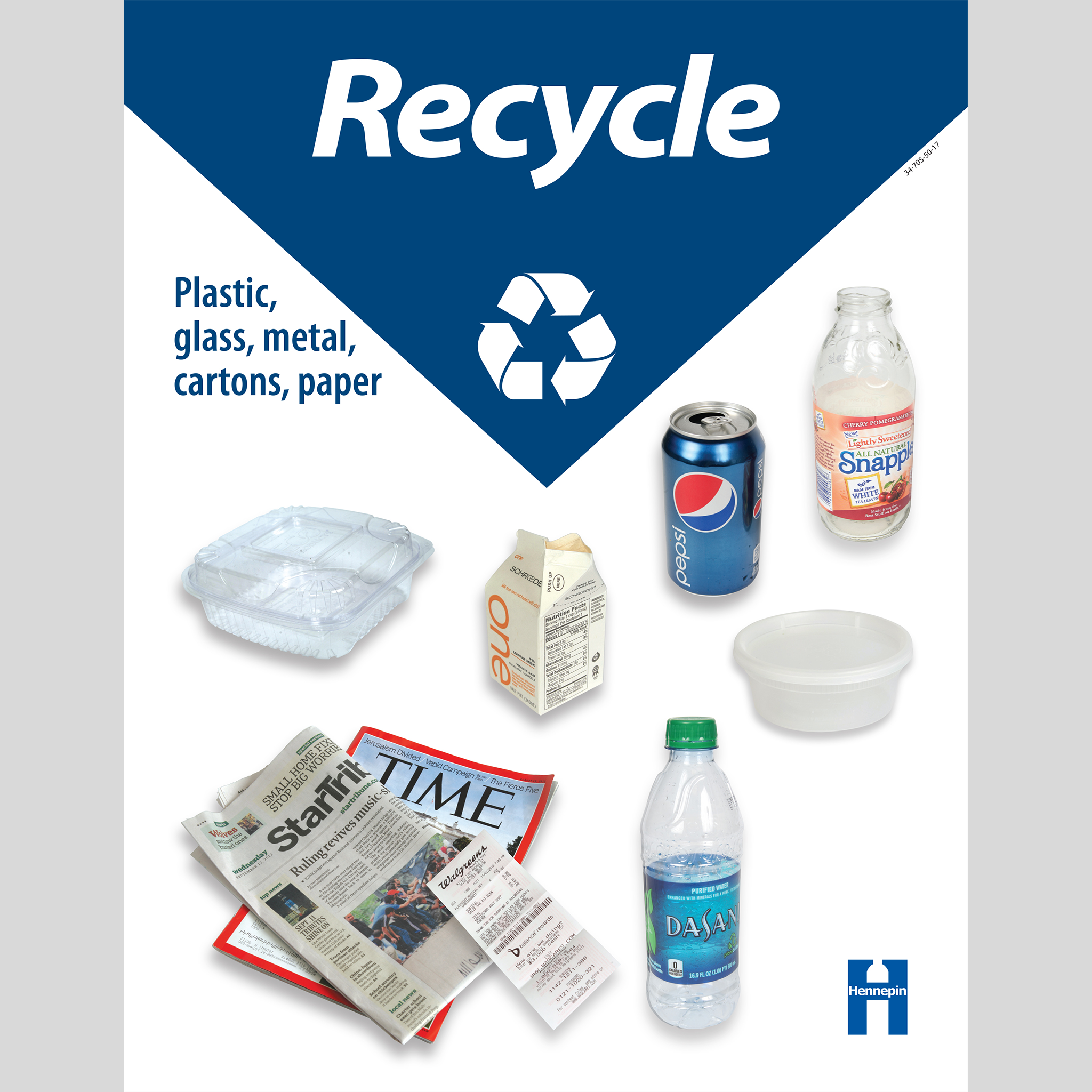 Public space recycling poster – Environmental materials
