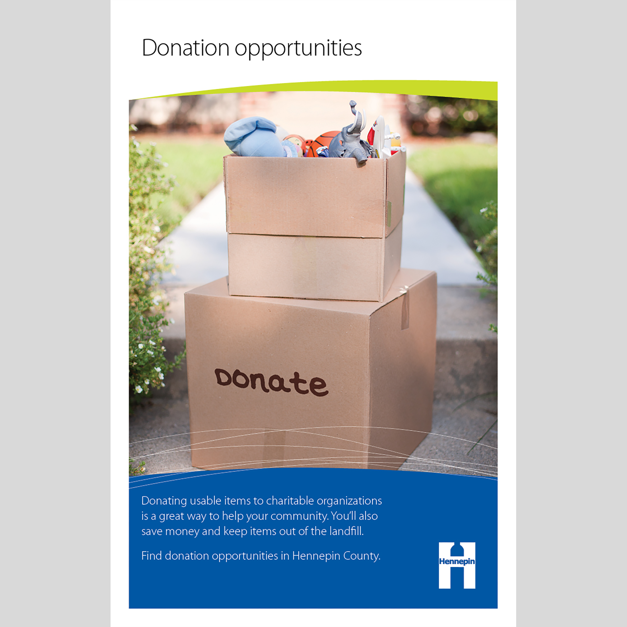 Donation opportunities brochure for multifamily residents ...
