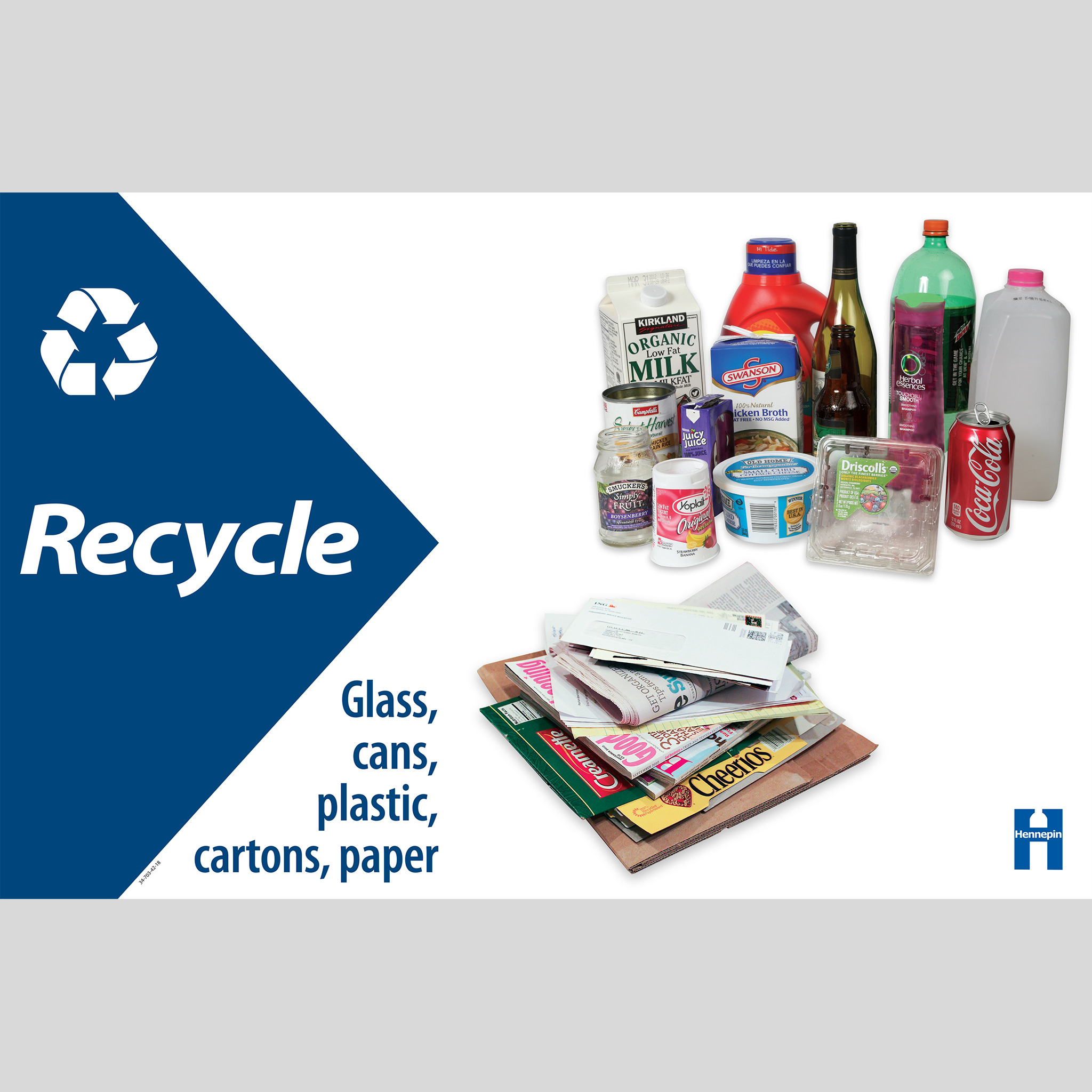 Recycling small dumpster label – Environmental materials