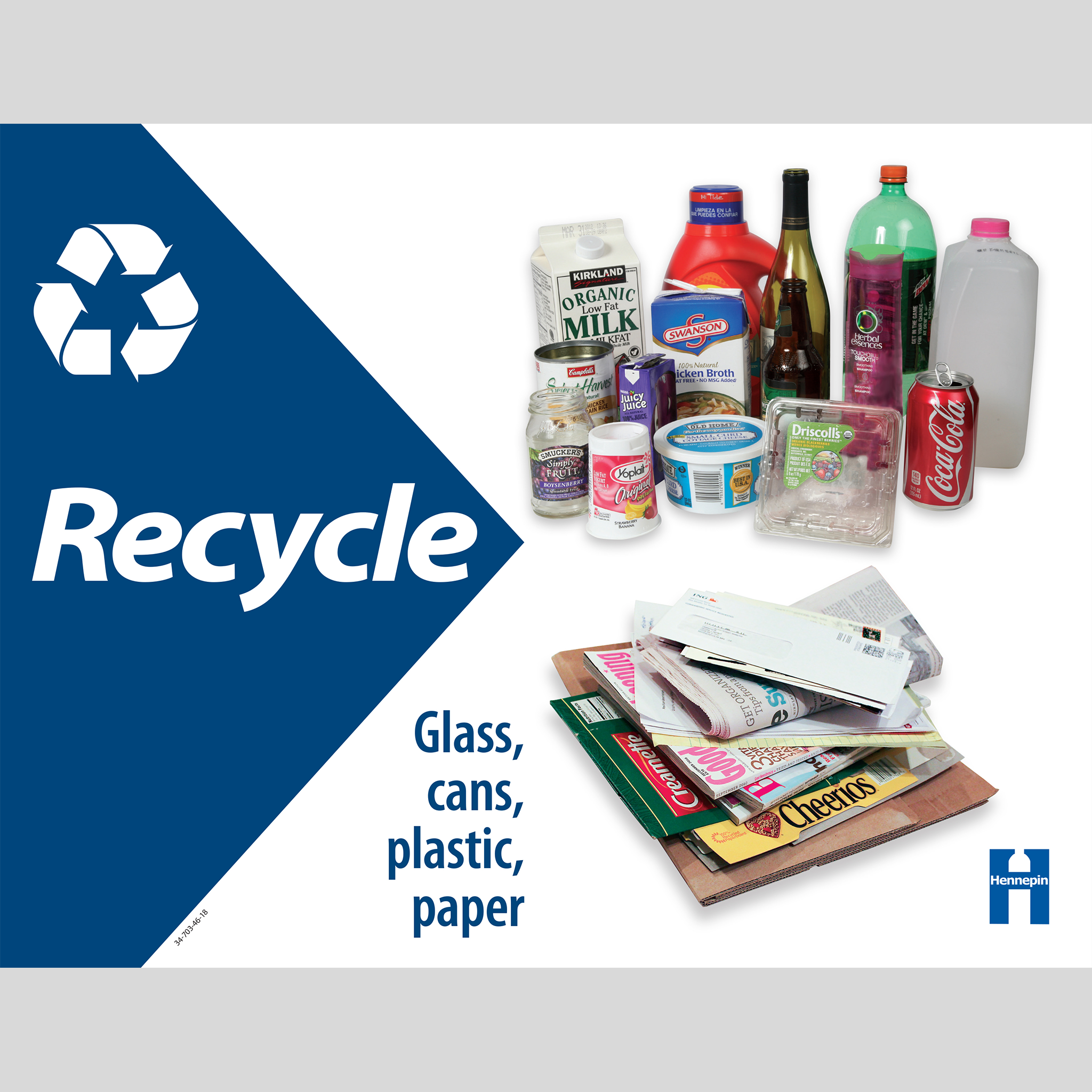Recycling cart label – Environmental materials