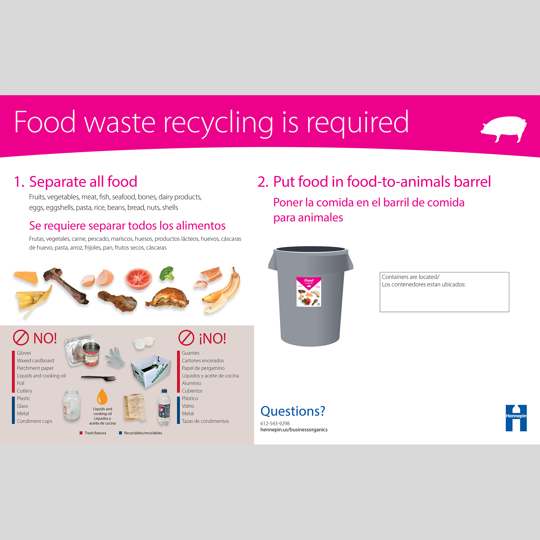 Sorting guide: food-to-animals – Environmental materials
