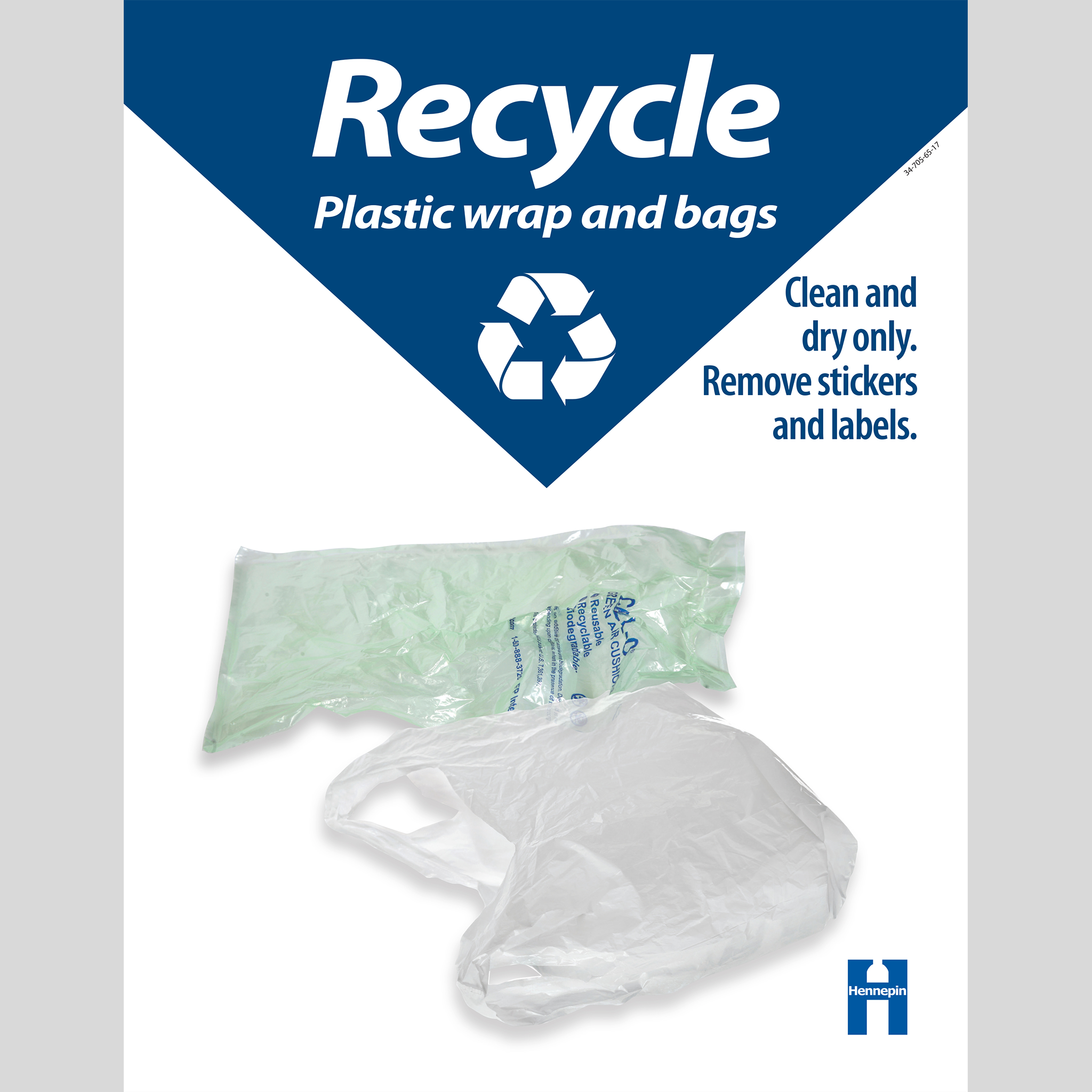 Plastic bag and wrap recycling poster for schools – Environmental materials