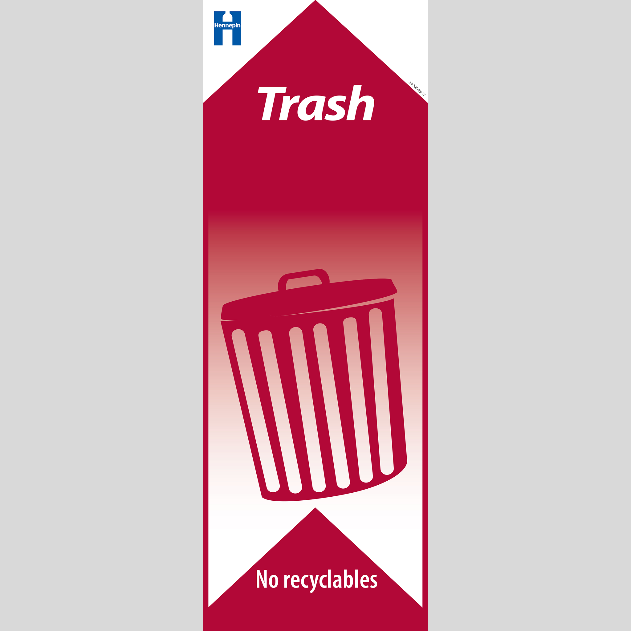 Trash label, no recyclables (red) – Environmental materials