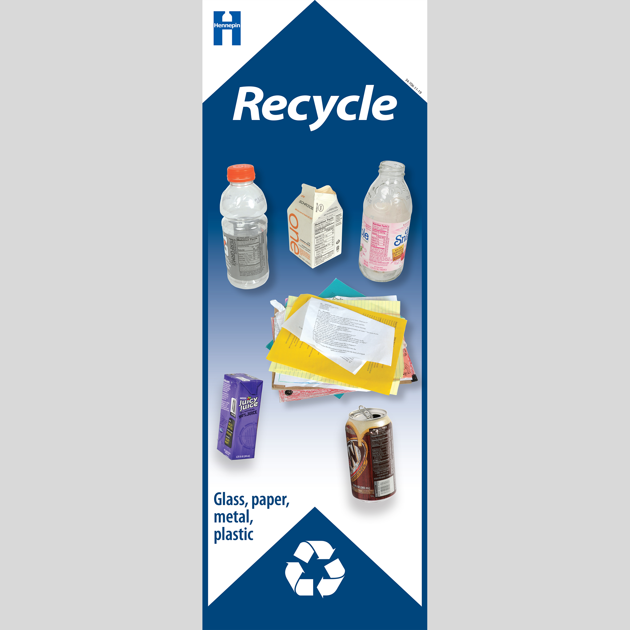 School cafeteria recycling label (available in English and Spanish ...