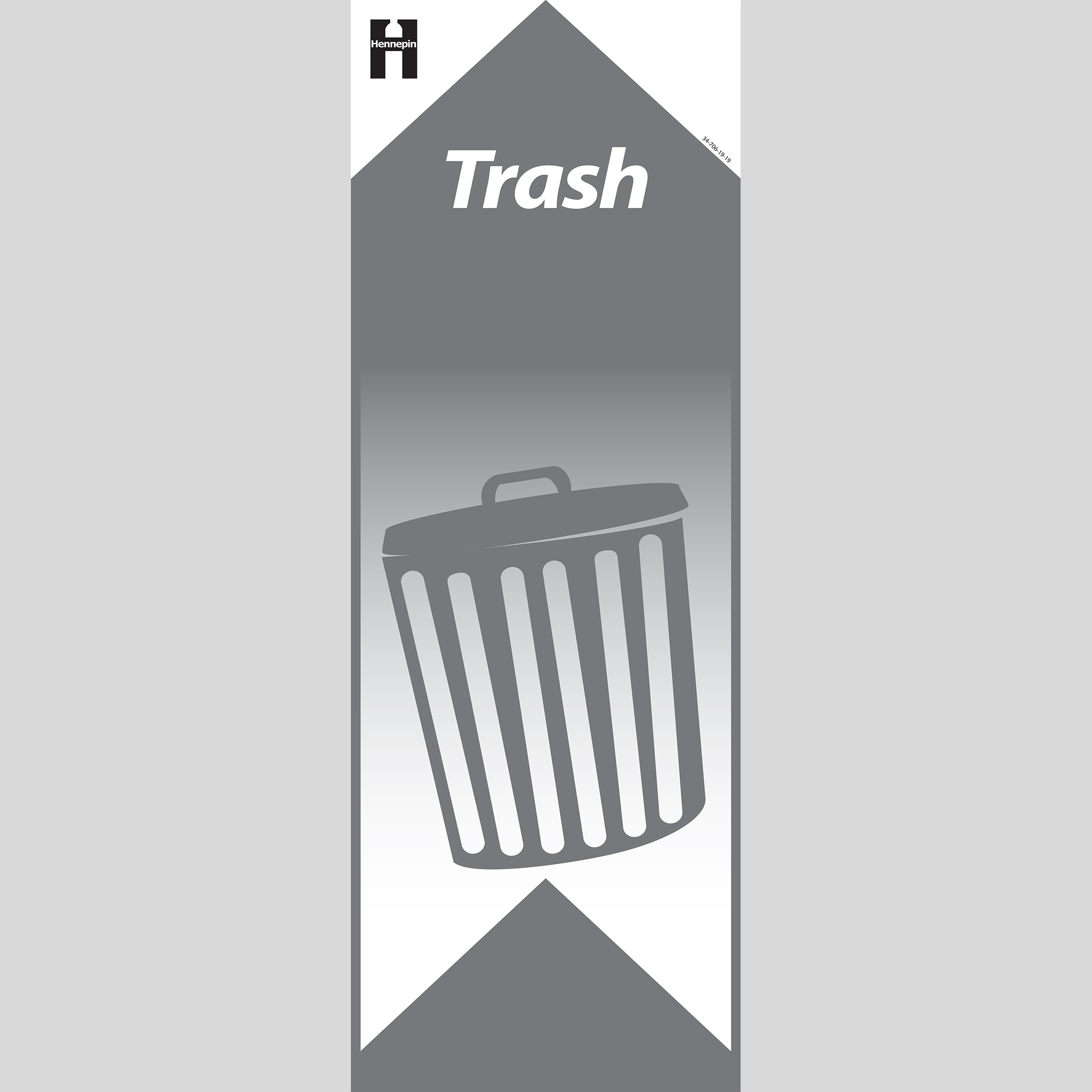 School trash label - gray – Environmental materials