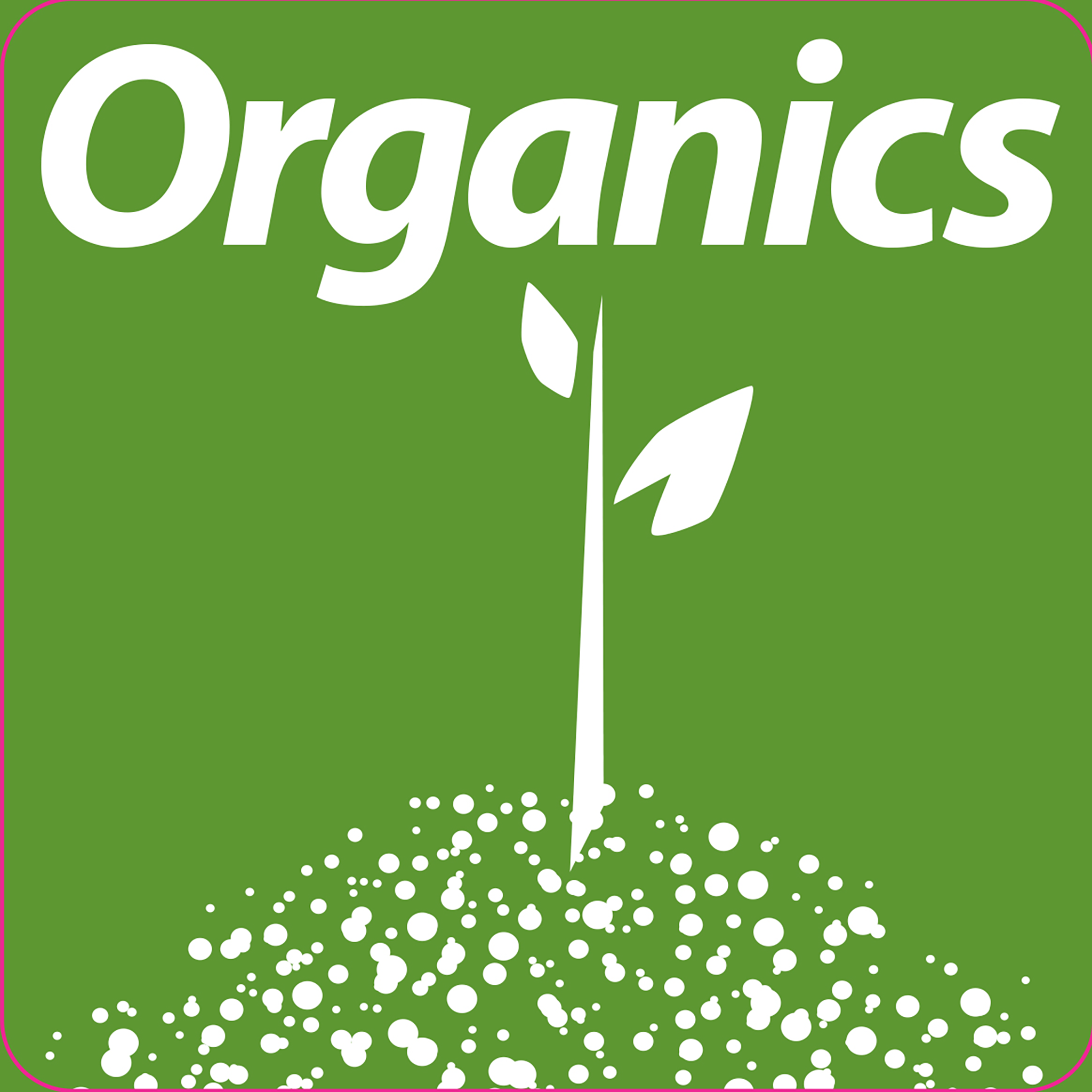 Organics lid and small bin label for residents – Environmental materials