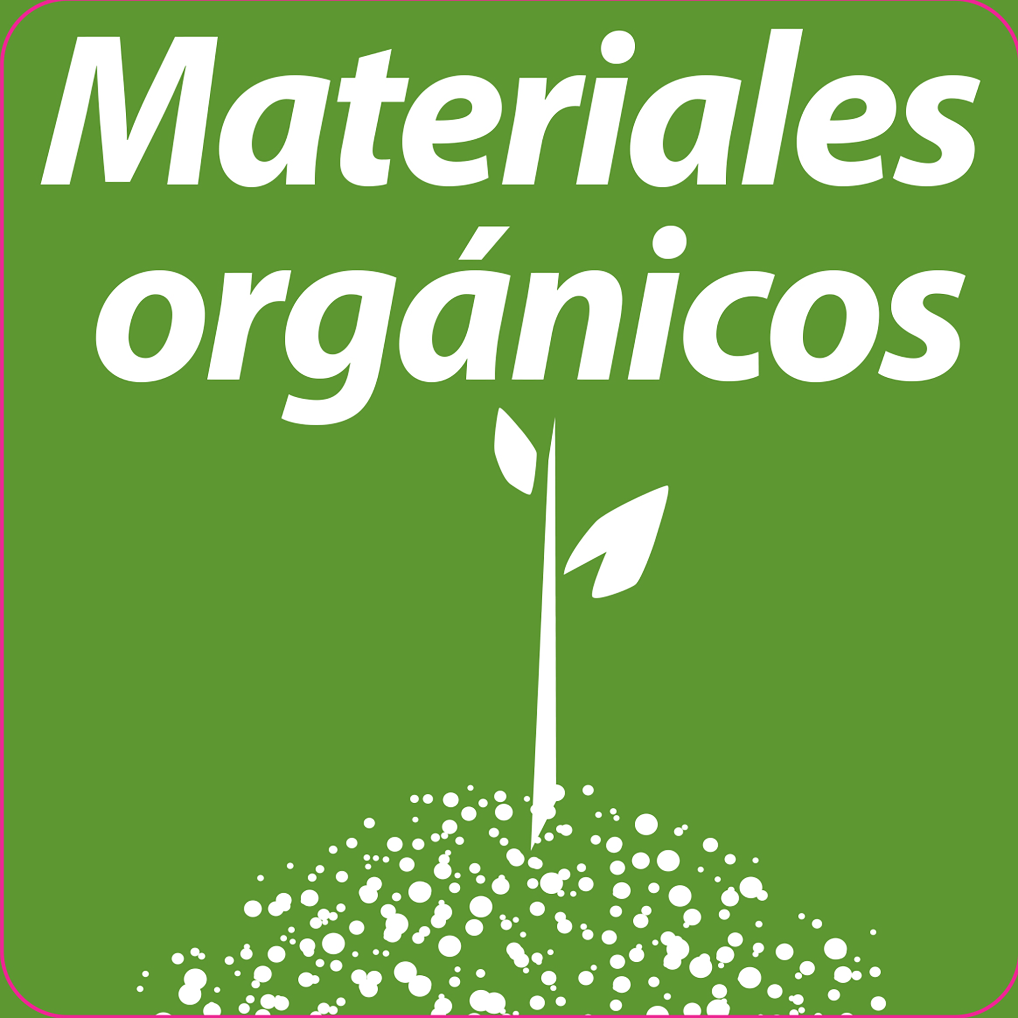 Organics lid and small bin label for residents – Environmental materials