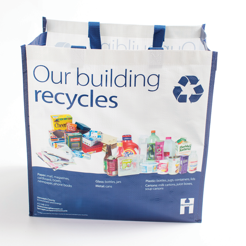 Multifamily recycling tote bag – Environmental materials
